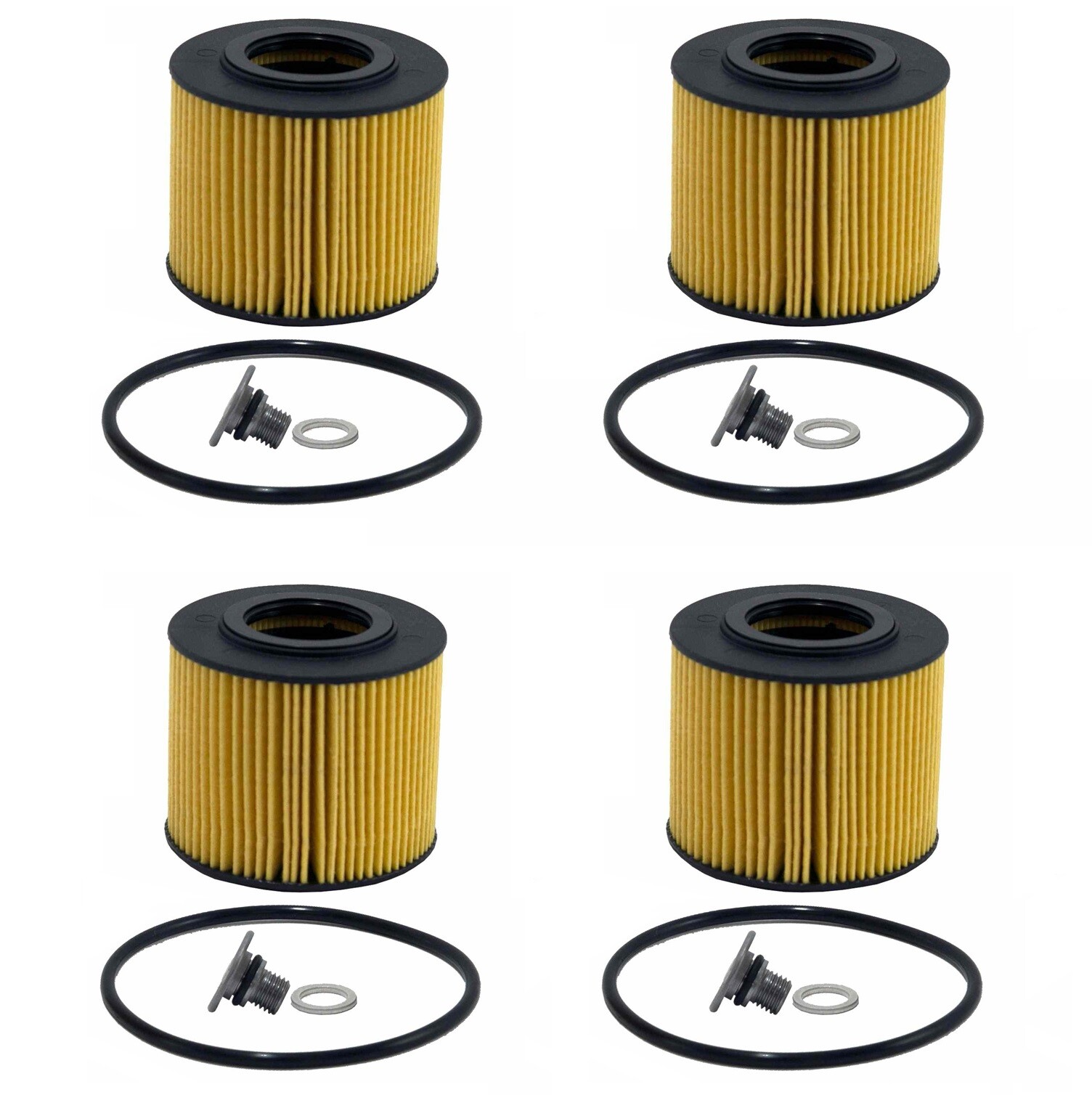 Wix WL10067 Engine Oil Filter Set (Cartridge Lube Metal Free Filt) (4 ...
