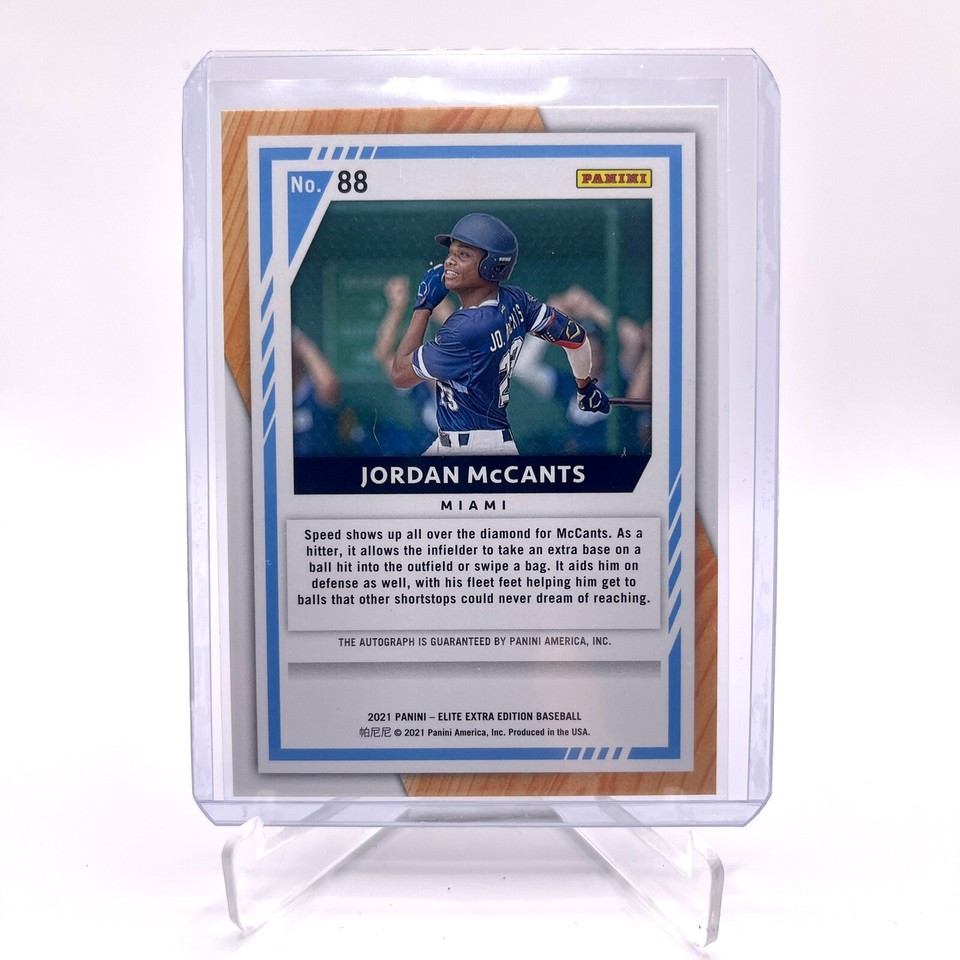 2021 Panini Elite Jordan McCants Autograph No.88 Mismi | eBay