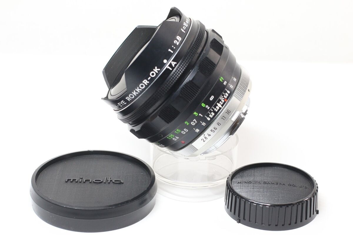 Minolta MC Fish-Eye Rokkor-OK 16mm F/2.8 MF Lens From Japan Minolta MC Fish-Eye Rokkor-OK 16mm F/2.8 MF Lens From Japan