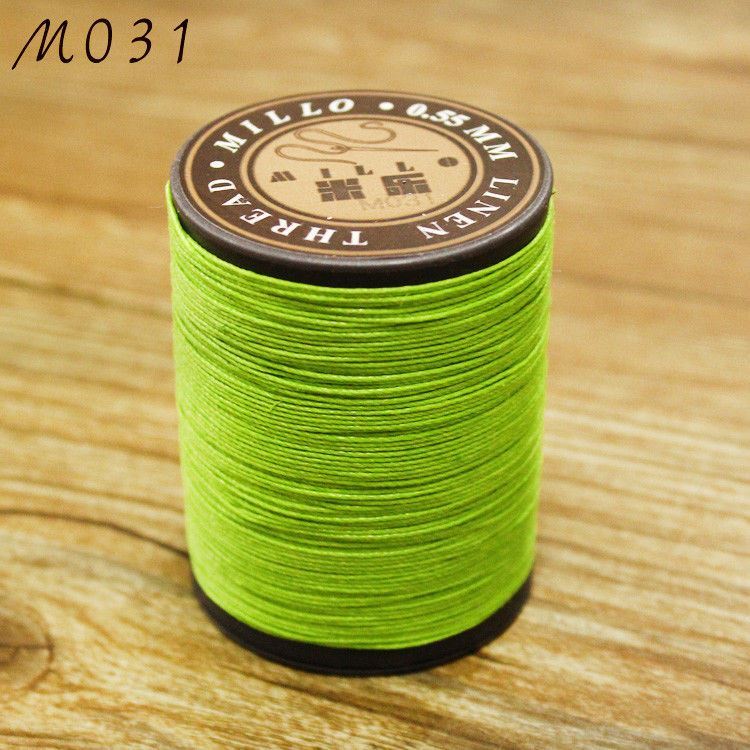 Professional pure Linen waxed Thread 0.55mm 150M hand sewing leather ...