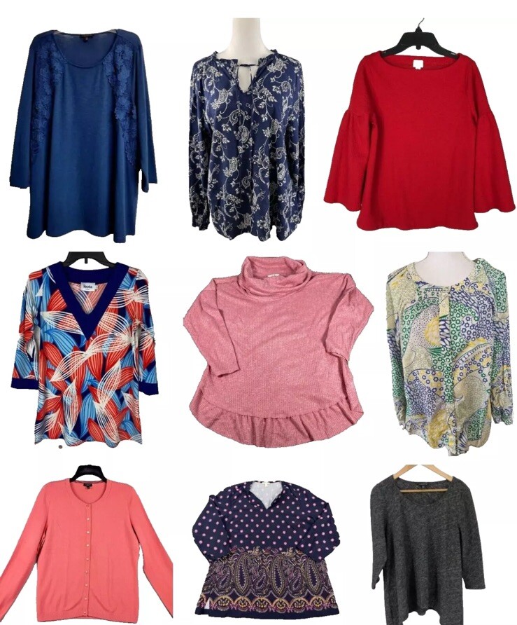 Lot of 100pcs Mix Women Clothes Bulk Wholesale Resale Consignment S, M ...