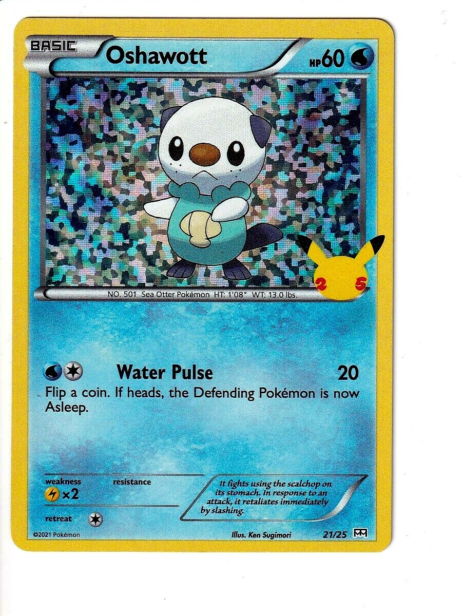 pokemon card - oshawott 25th anniversary For Sale - MAVIN