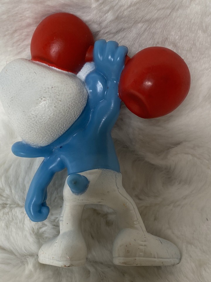 Smurfs Hefty Smurf with Barbell 3 1/2" McDonald's Movie Action Figure ...