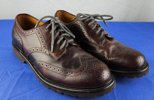 Orvis Oxford Brogue Leather Shoes Brown Vibram Gemlite Sole Size 10M | eBay