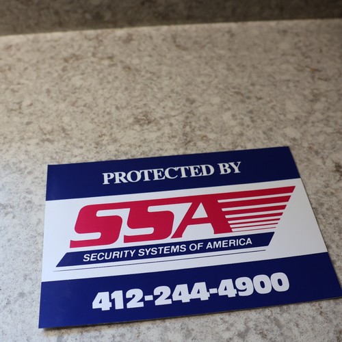 Protected by SSA SECURITY SYSTEMS Of AMERICA Vintage sticker | eBay