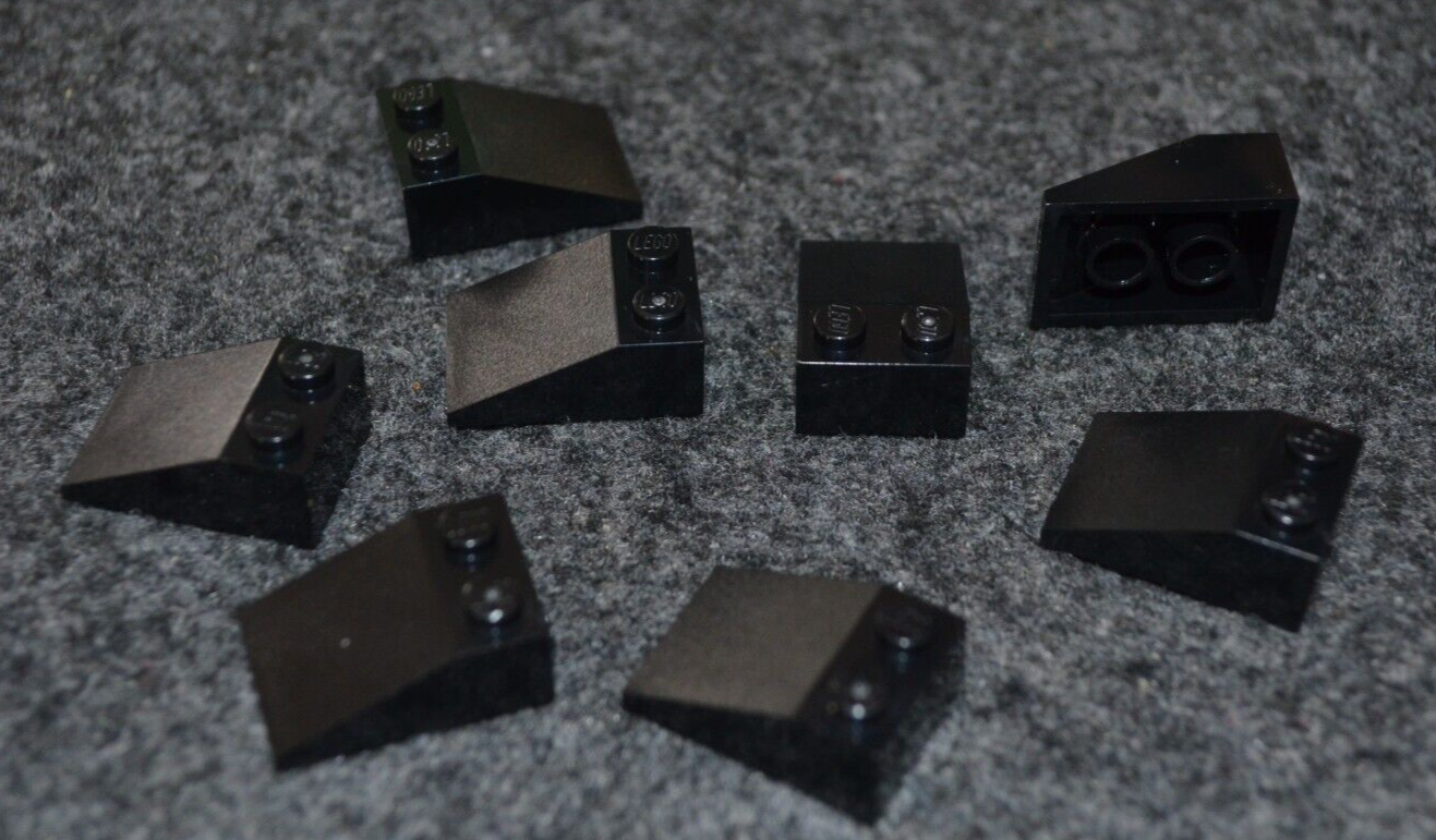 8 ~ 2x3 Black Standard Slope Bricks ~ New Lego Parts ~ | eBay