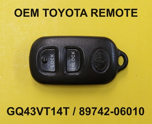 Toyota OEM Factory Installed Keyless Entry Remote Fob GQ43VT14T 89742 ...