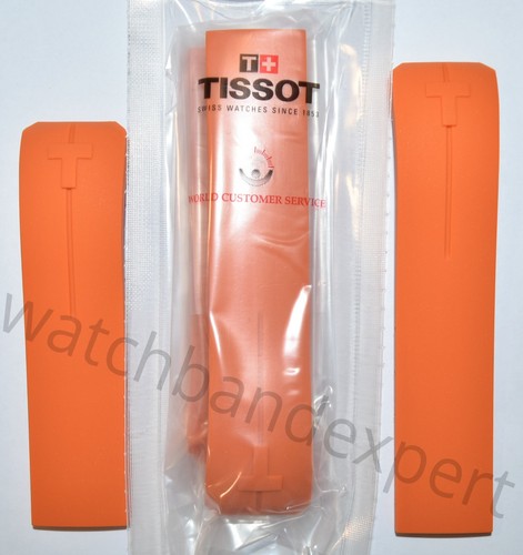 Original Tissot T-Touch II Model: T047420A Orange Rubber Watch Band ...
