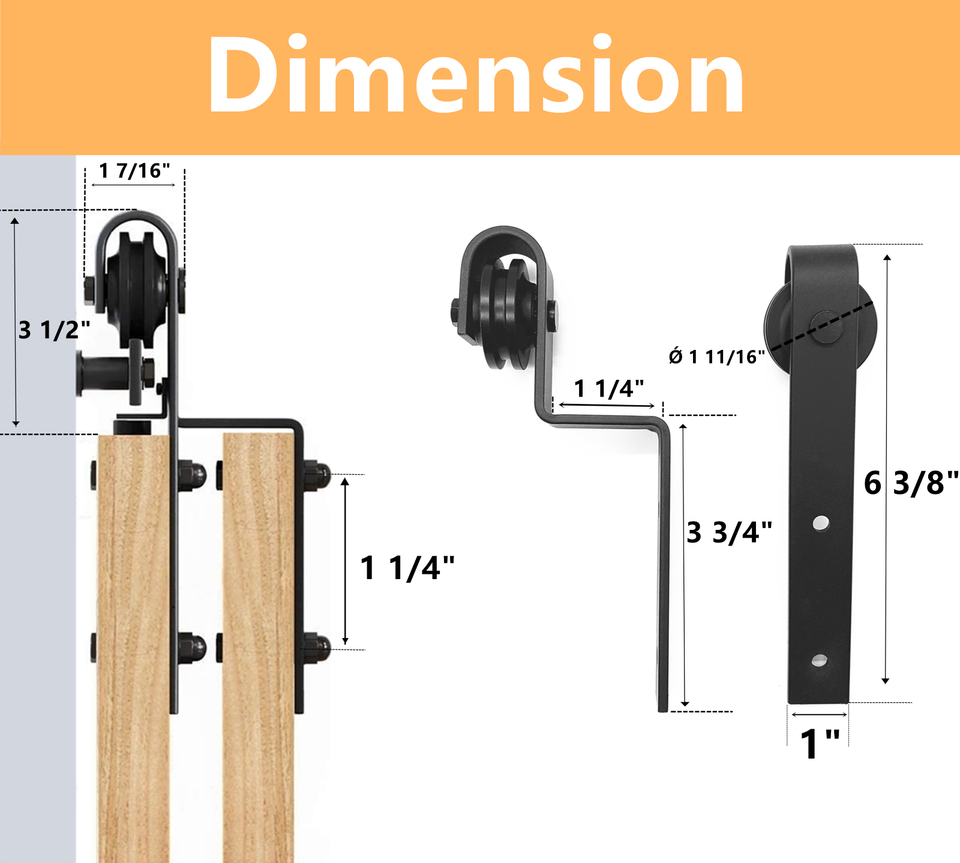 Bronco Hardware Super Mini Single Track Bypass Sliding Barn Door ...