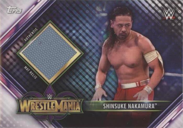 2019 Topps WWE Road to Wrestlemania - Mat Relics WrestleMania 34 Shinsuke Nakamura #MR-SN (MEM ...