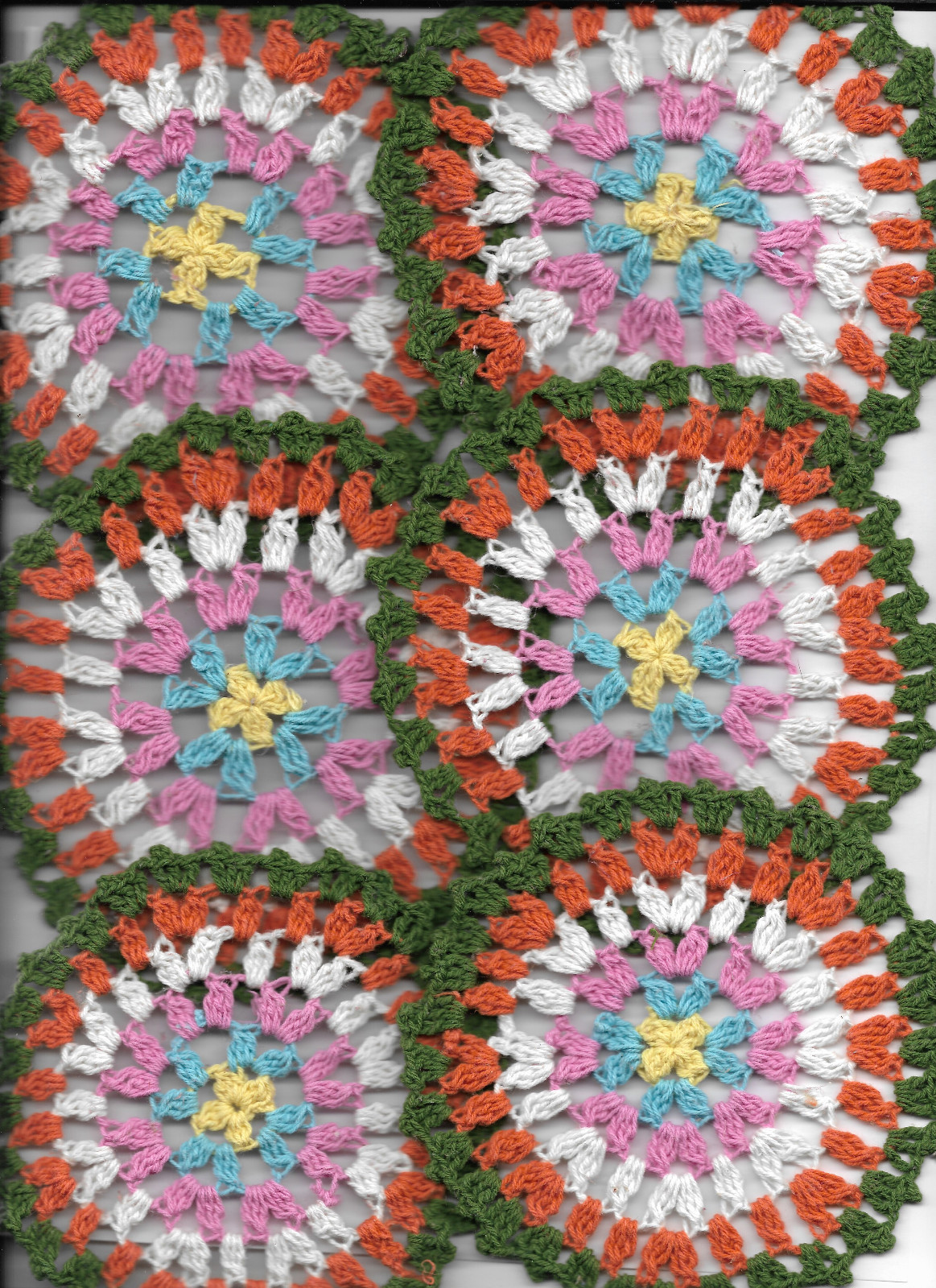 9 psc set Hand Crochet Doilies 5" Rainbow Colorful Mandala Boho Vintage ...