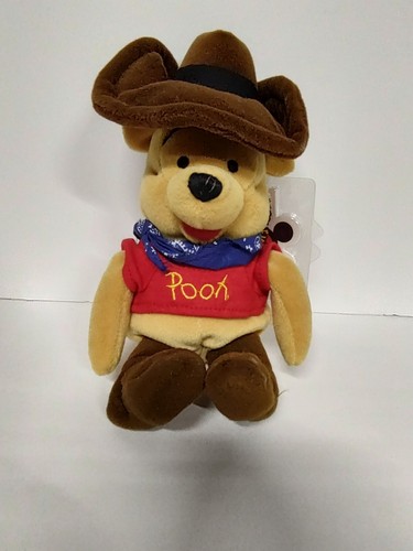 Disney Store Cowboy Winnie the Pooh Bean Bag Plush New with Tags Boots ...