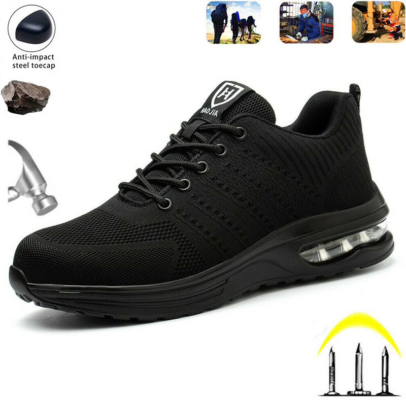 Indestructible Safety Work Shoes Steel Toe Breathable Work Boots Mens ...