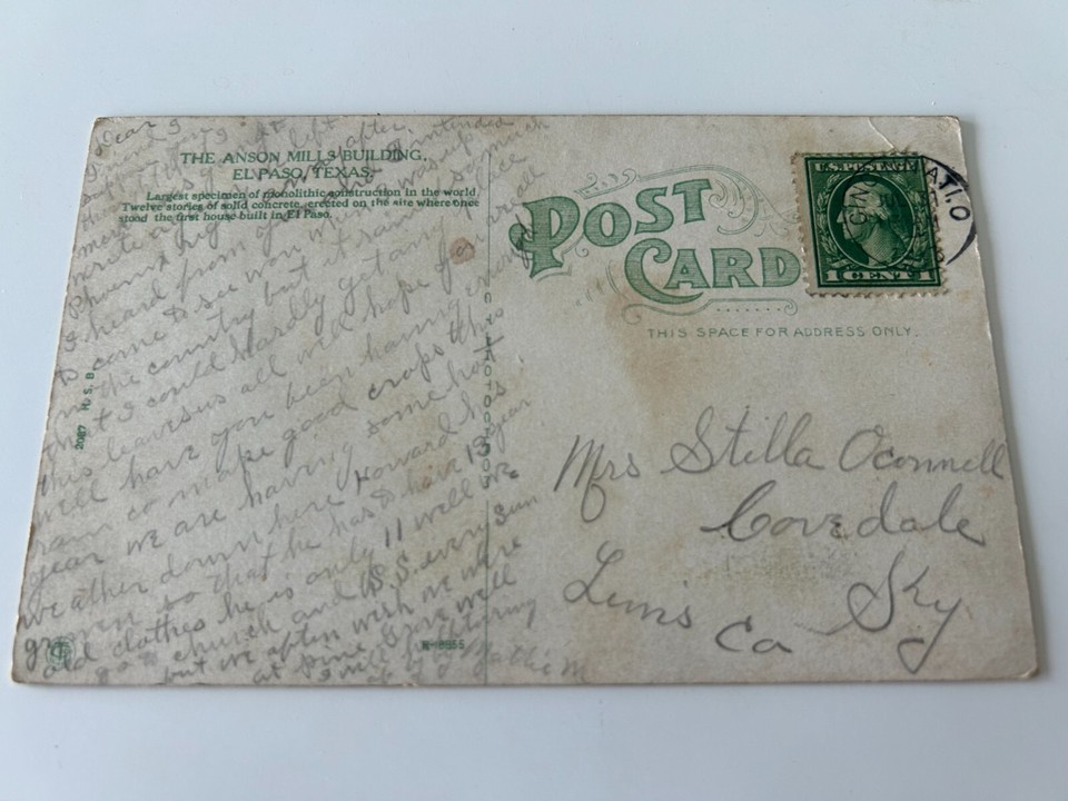 The Anson Mills Building El Paso Texas Postcard | eBay