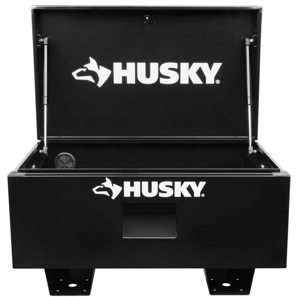 Husky 32-In Job Site Box Portable Tool Storage UV Resistant Powder ...