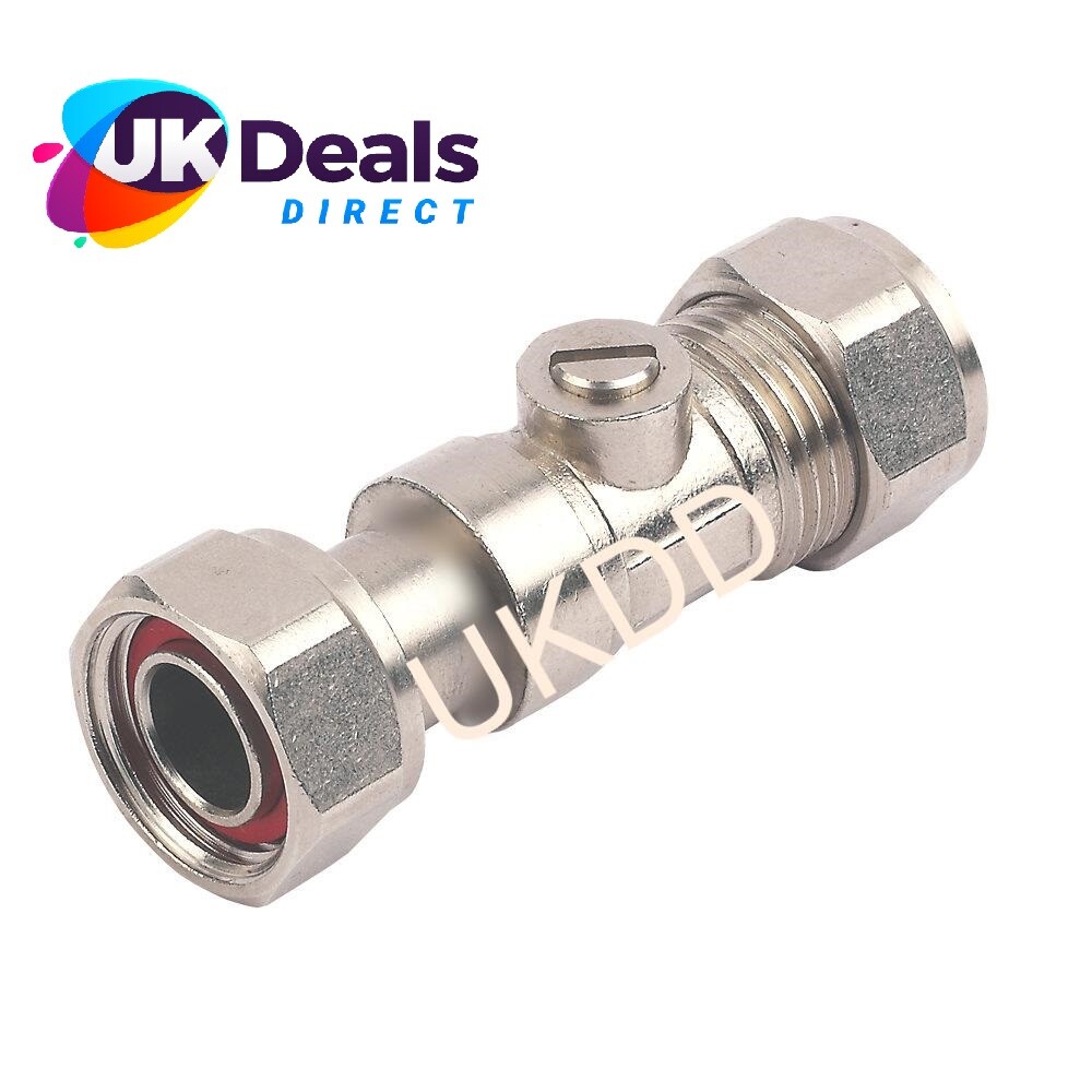 15mm OR 15mm-1/2" Isolating Valve Chrome Plated Elbow / Straight ...