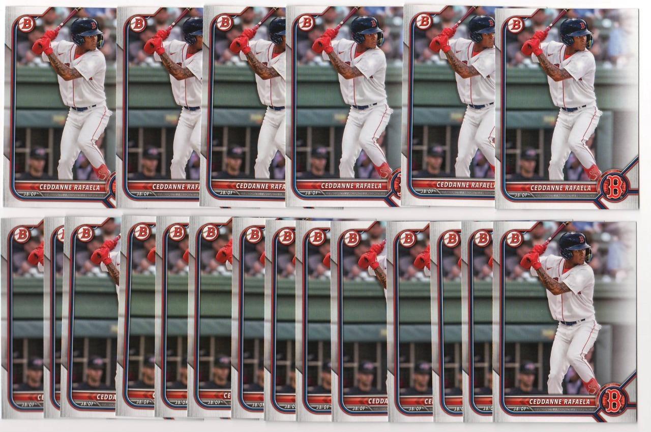 x20 Ceddanne Rafaela 2022 Bowman Draft #104 Rookie Card RC lot /set Red ...