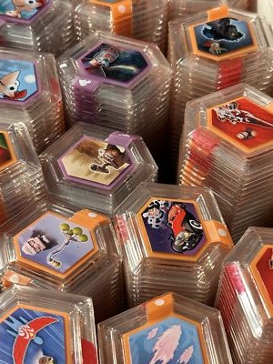 Disney Infinity Power Discs 1.0,- Princess, Rare Orange & Red Round ...