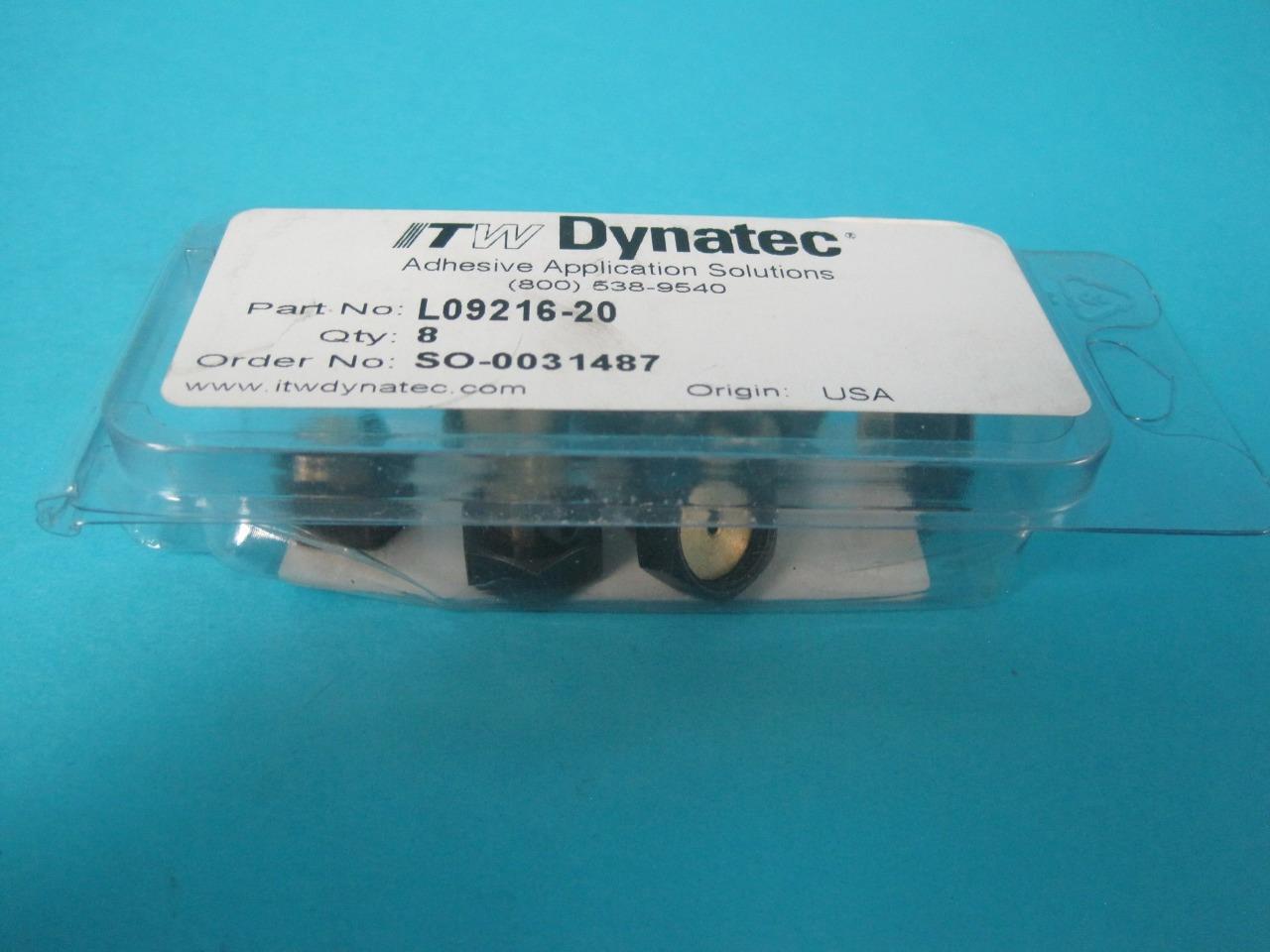 LOT OF 8 NEW ITW DYNATEC L09216-20 NOZZLE 90° DEGREE .020 DIAMETER GLUE ...