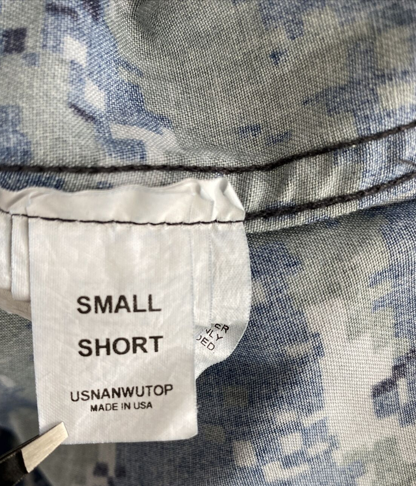 US Navy Digital Camo Jacket Mens Small Short Blue Long Sleeve Flying ...