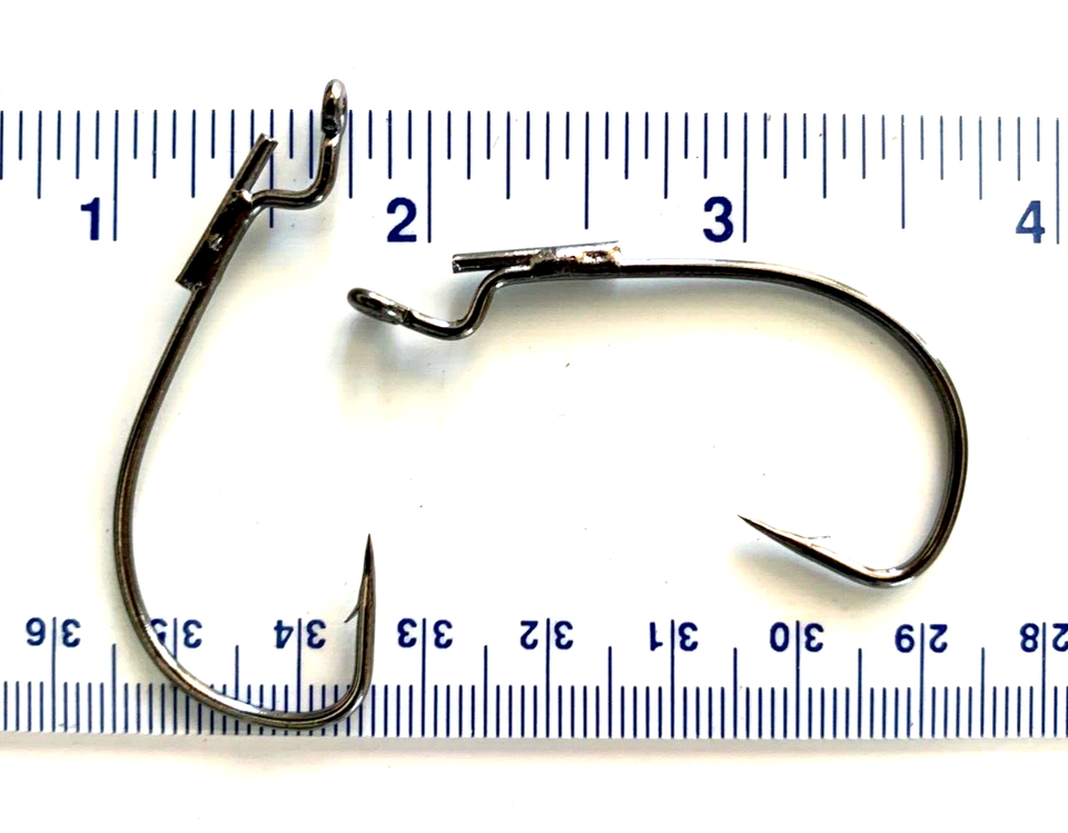 50 GT 38101 Black Nickel Grip Pin Extra Wide Bend Fish Hooks size 3/0 ...