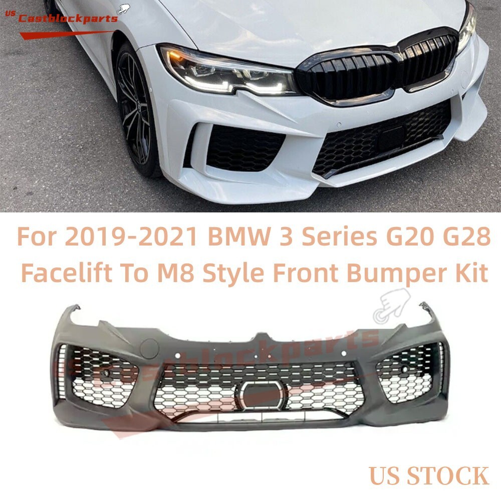 Facelift For BMW 3 Series 2019-2021 G20 G21 330 340 To M8 Look Front Bumper Kit | eBay