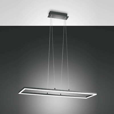 Modern Rectangular LED Chandelier Anthracite Design Office Bedroom FB ...