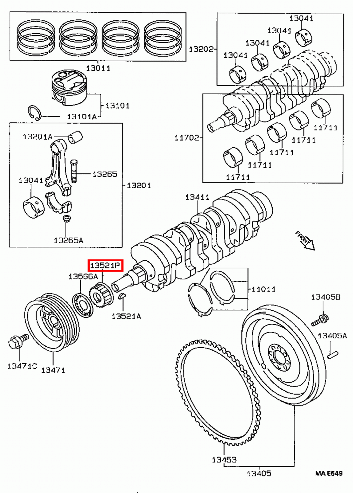 Genuine MR2 AW11 4AG 4AGE 4AGZE Crankshaft Timing Gear Sprocket Pulley ...
