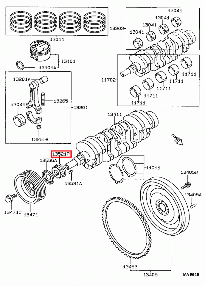 Genuine MR2 AW11 4AG 4AGE 4AGZE Crankshaft Timing Gear Sprocket Pulley ...