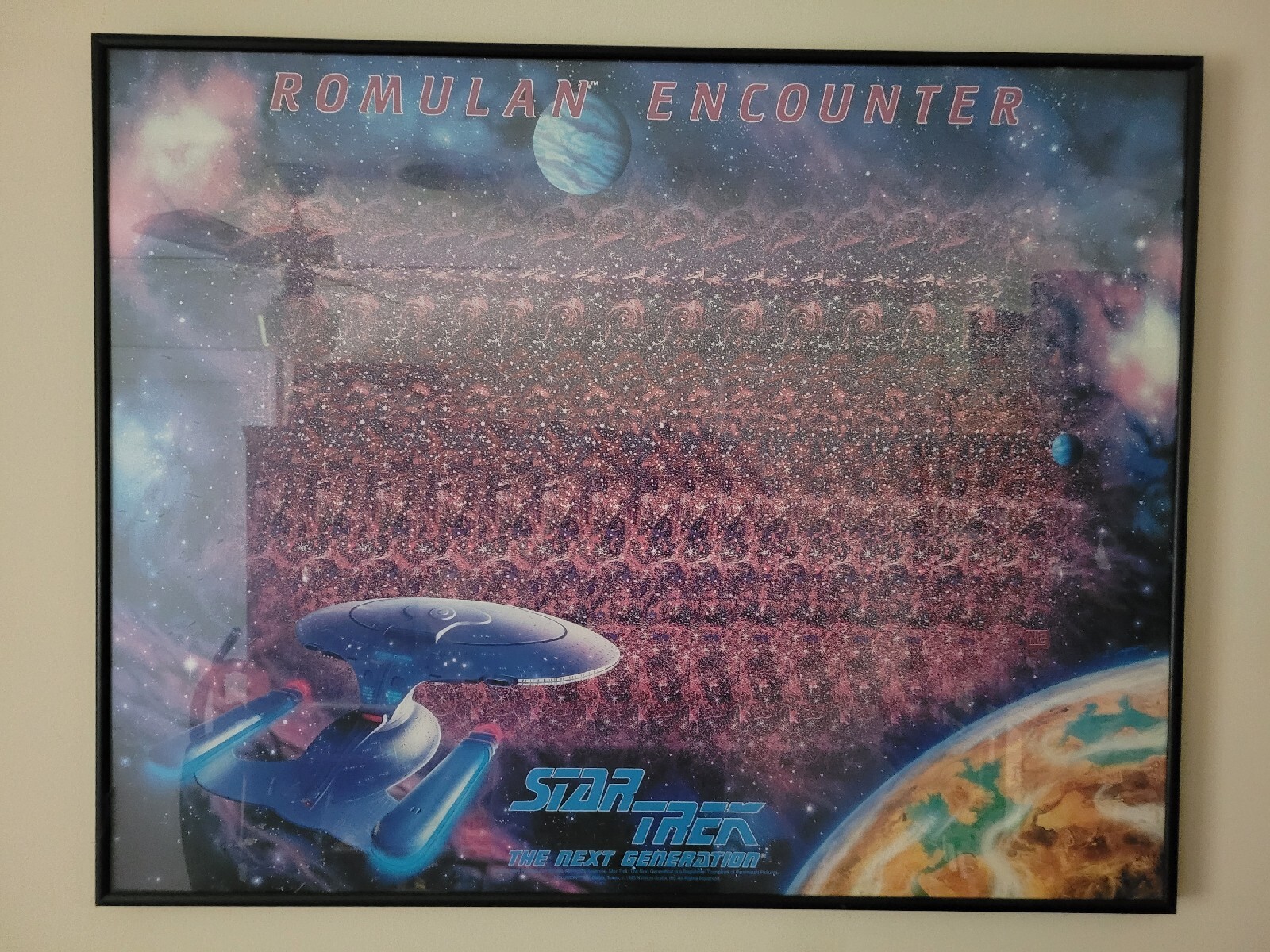 Star Trek TNG stereogram (magic eye) poster. "Romulan Encounter". Mint ...