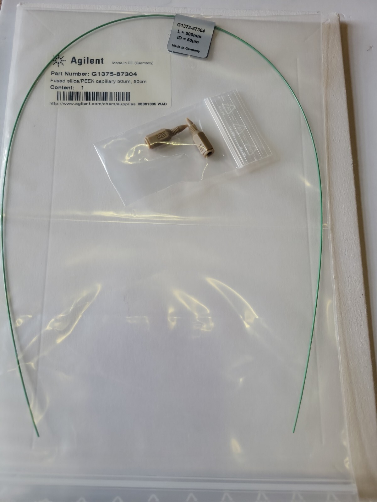 Agilent G1375-87304 Fused Silica PEEK Capillary L 500mm ID 50µm for ...