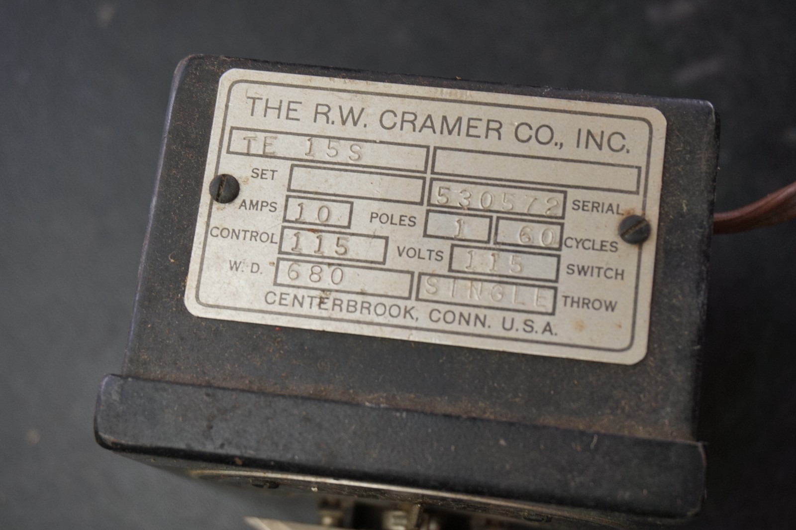 Rare R.W. Cramer TE 15S Timer | eBay