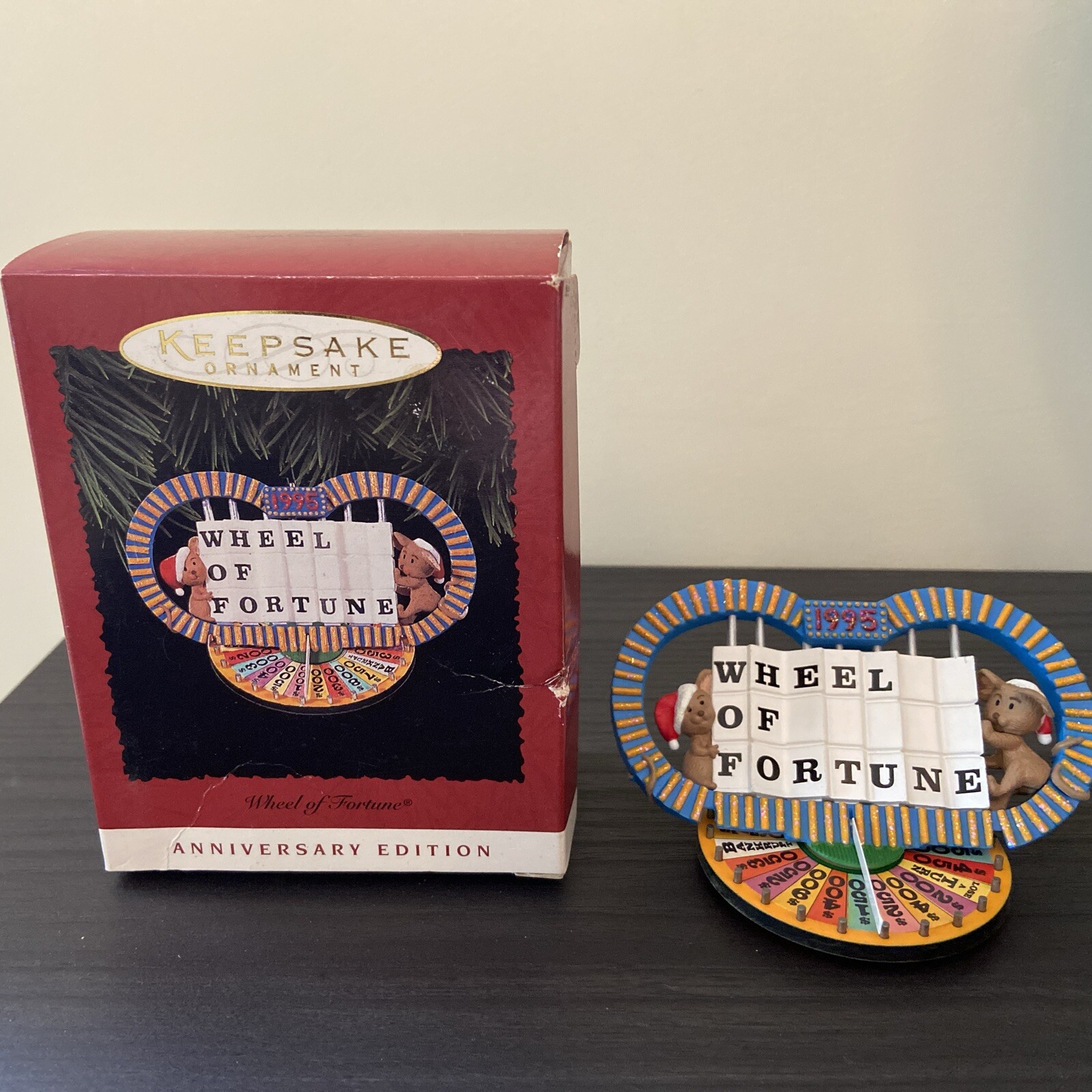 Hallmark Keepsake Christmas Ornament 1995 Wheel of Fortune Anniversary ...