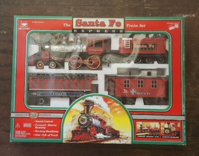 New Bright Industrial Toys SANTA FE Express TRAIN SET w/ Sound Lights ...