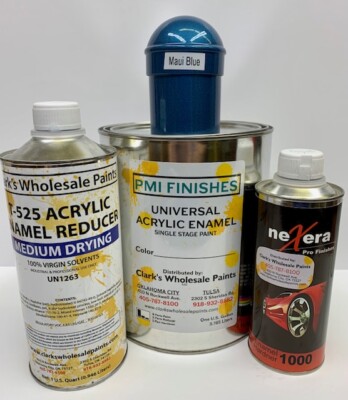 Maui Blue Gallon Kit Single Stage ACRYLIC ENAMEL Car Auto Paint Kit ...