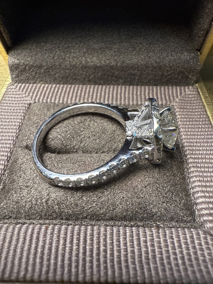 Neil Lane Diamond Engagement Ring 2-3/4ct tw Round-cut 14K White Gold ...