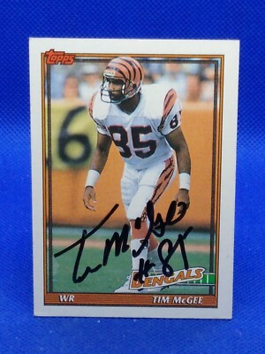 Tim McGee 1991 Topps #264 PERSONAL AUTOGRAPH | eBay