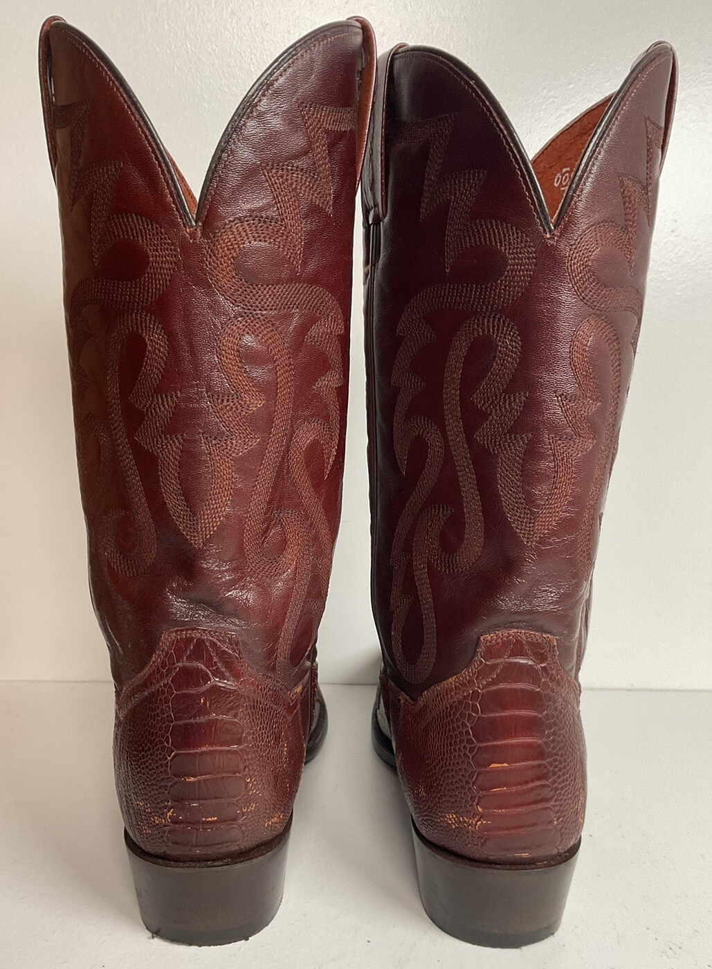 Dan Post Exotic Ostrich Leg Cowboy Boots 10 D | eBay