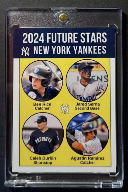 2024 Ben Rice Caleb Durbin Agustin Ramirez Jared Serna Rookie Card NY ...