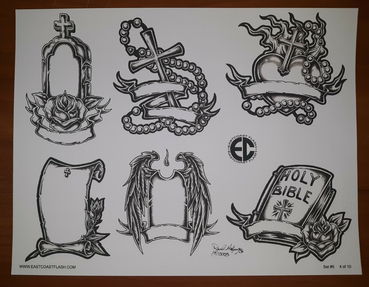 Religious Tattoo Flash Outline