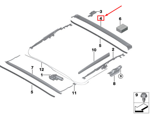NEW BMW 3 G20 ROOF DRIP MOLDING 54108737866 ORIGINAL 54-10-8-737-866 | eBay