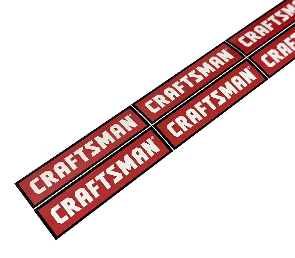 (6) 4"x1" Replacement CRAFTSMAN Toolbox Logo Decals Made In USA ...