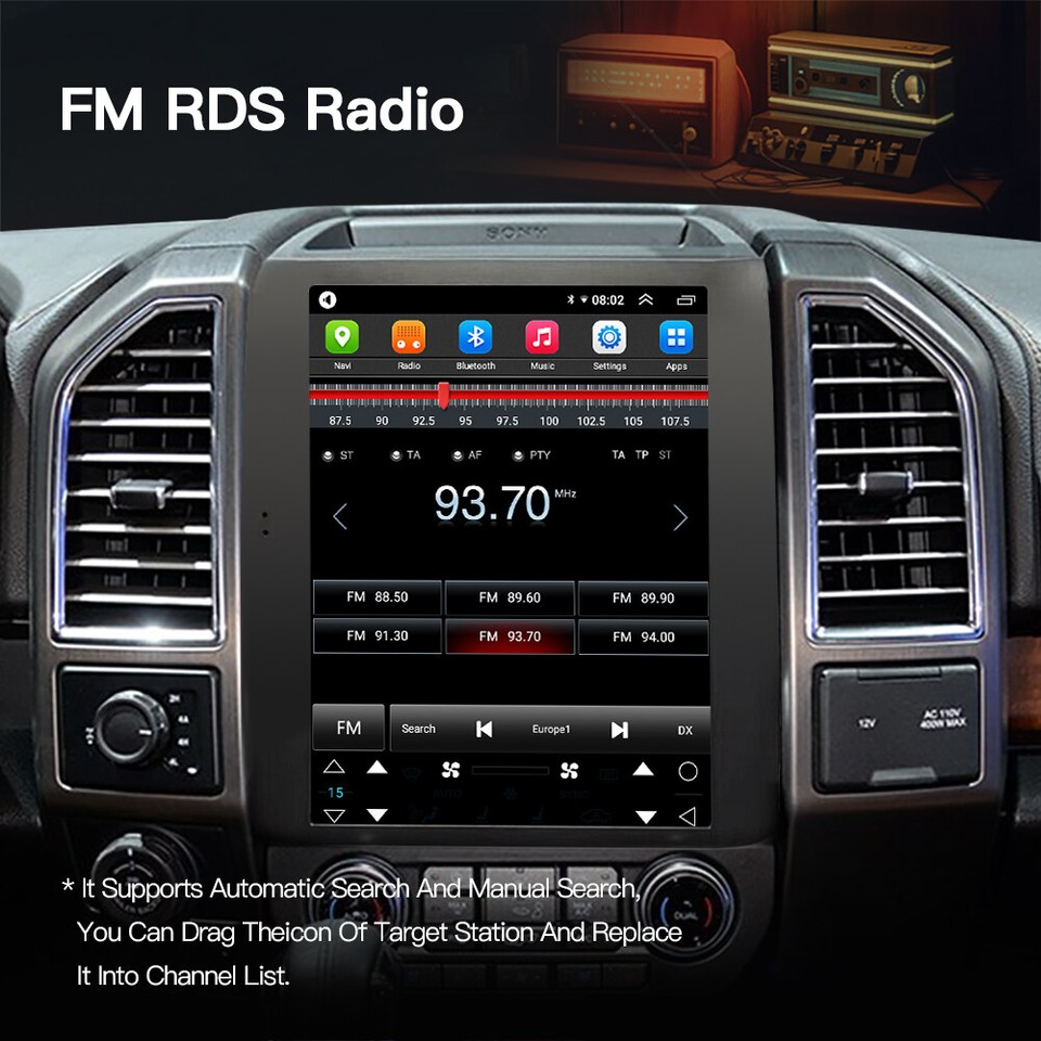 12.1" For Ford F150 2016-2021 Android Car Stereo Radio GPS Carplay ...
