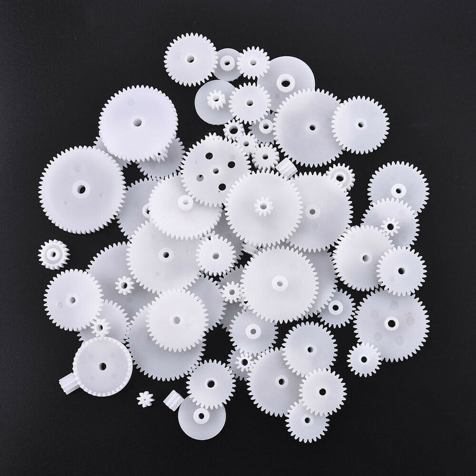 58Pack Different Size Plastic Gear Modulus 0.5 Assortment RC Car Robot ...