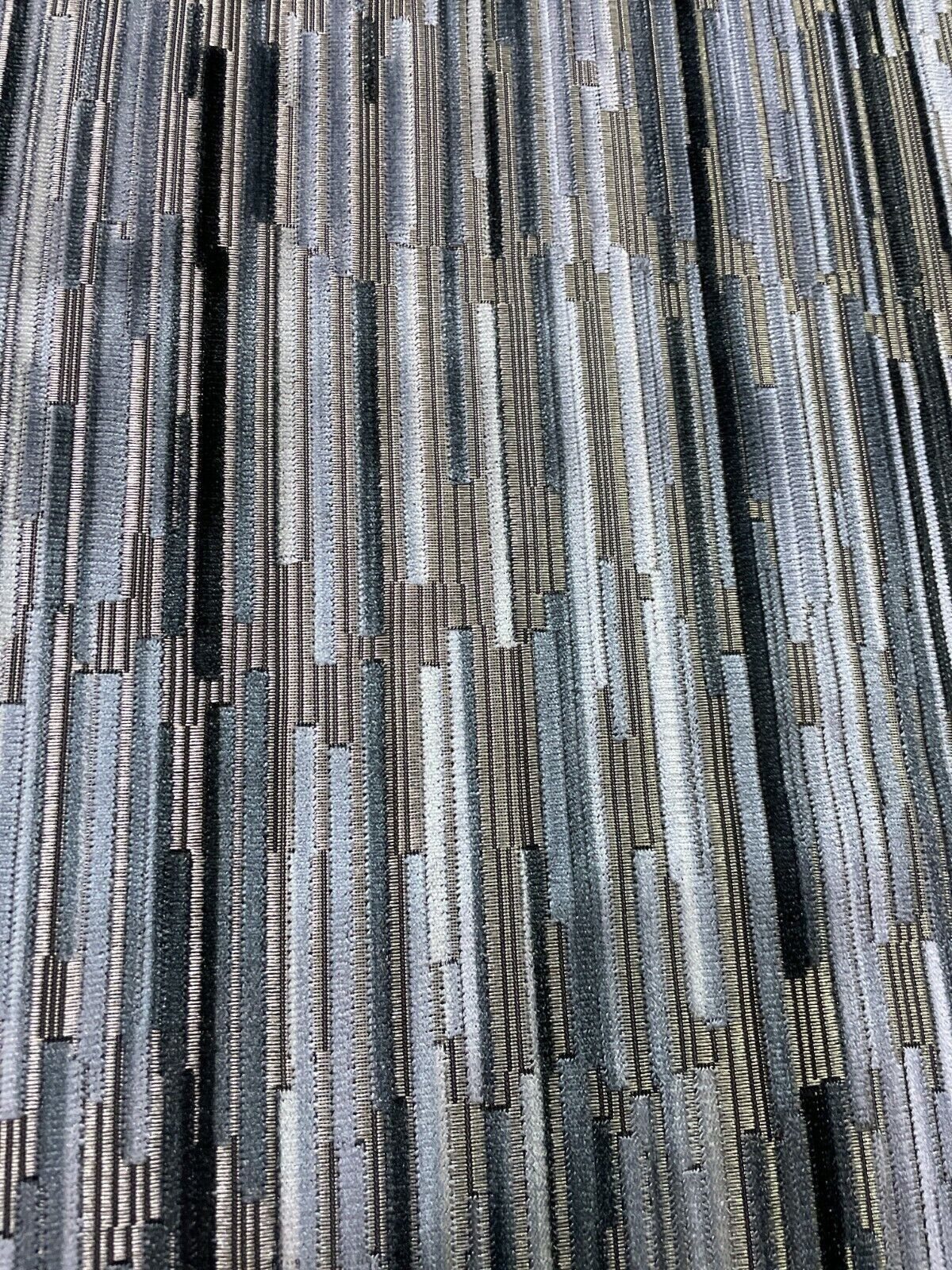 1.25 yd Designtex Moquette Ice Blue Gray Velvet Stripe Upholstery Fabric $201val | eBay