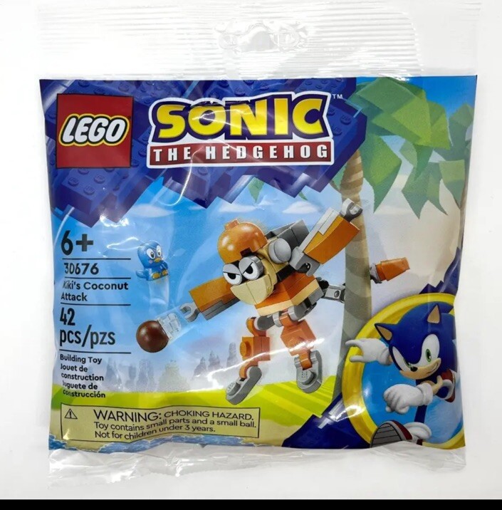 Kiki's Coconut Attack Lego Sonic the Hedgehog Polybag 30676 New Sealed ...