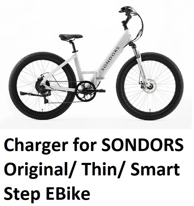 AC Adapter For SONDORS Original/ Thin/ Smart Step Electric Bike 36V ...