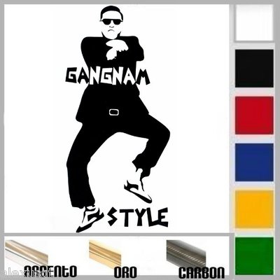 adesivo sticker GANGNAM STYLE prespaziato,auto,moto,casco 19,5cm | eBay