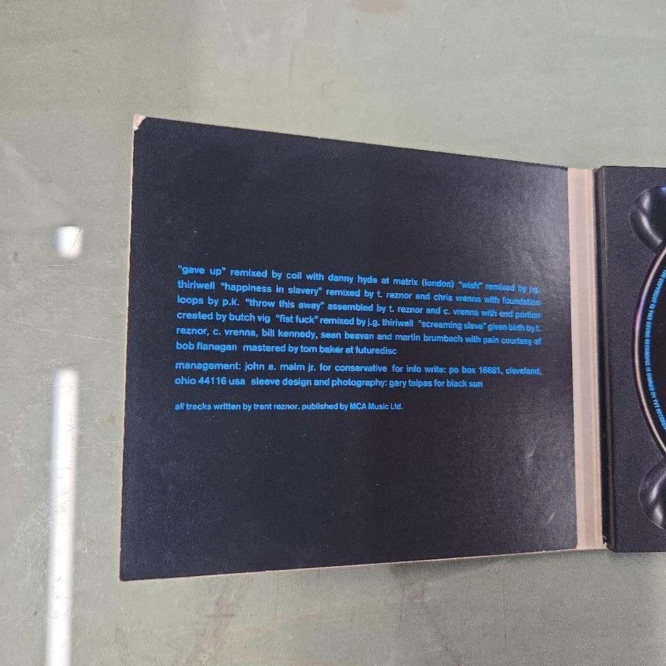 Nine Inch Nails Fixed CD Cautionary Note 1000 yen | eBay