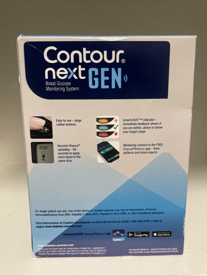 Contour Next Gen Blood Glucose Meter Monitoring System Strips Lancets ...